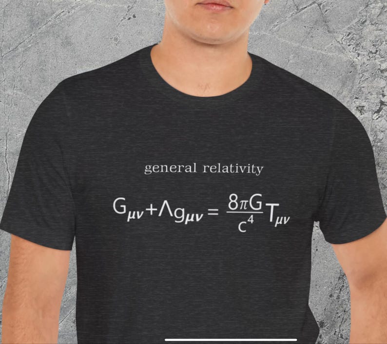 General Relativity Tshirt Einstein Field Equation 2 Nerd Geek Physics ...