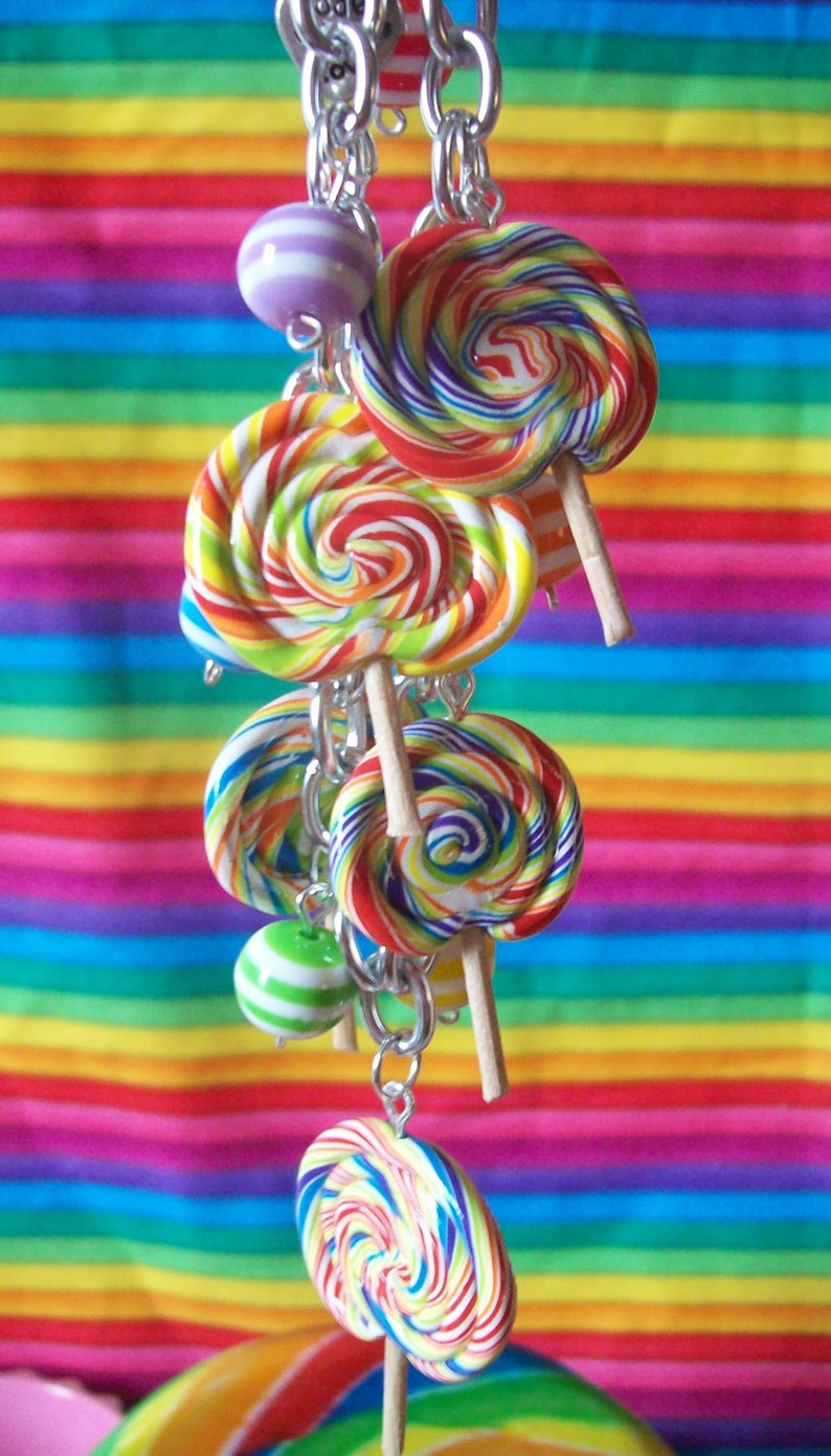 Rainbow Lollipop Charm Bracelet Made to Order - Etsy