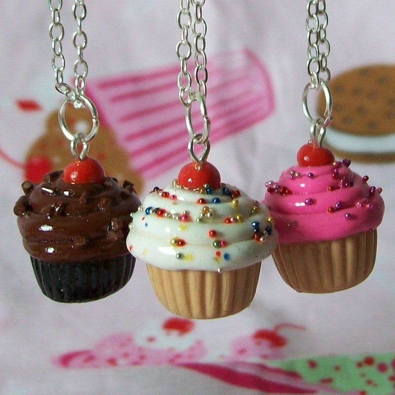 Cupcake Necklace - Etsy