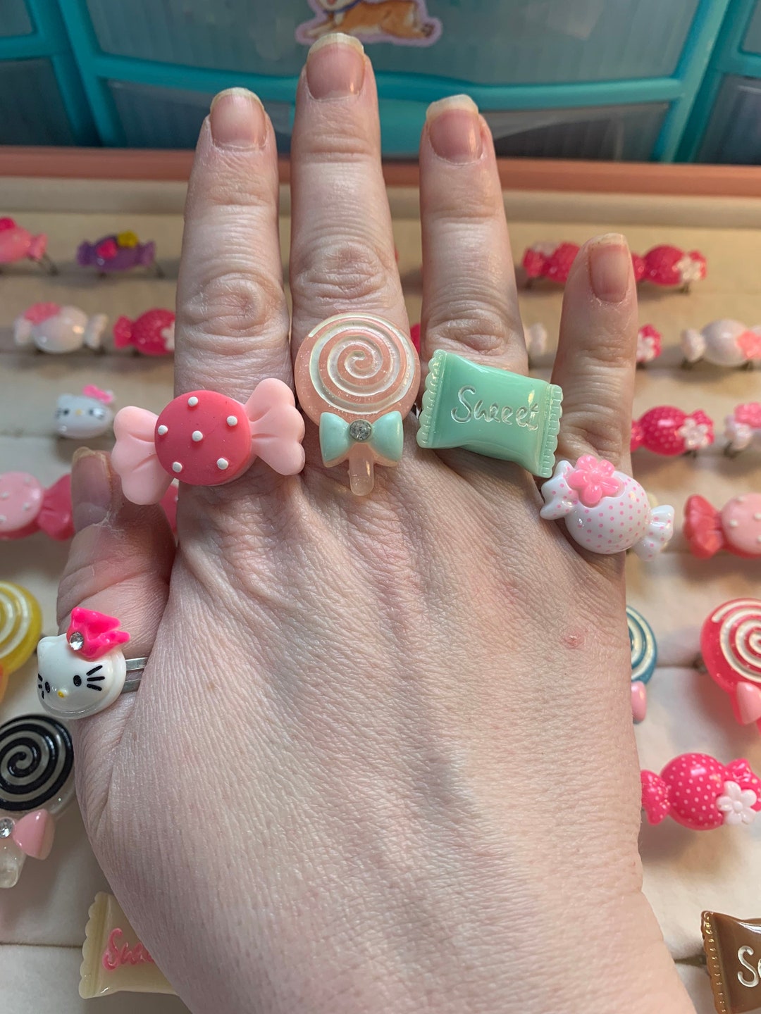 Lucky Pack of 5 Kawaii Rings - Etsy
