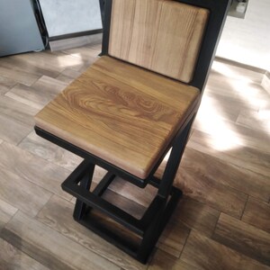 Hocker Barstuhl Barhocker Bar Stool Hoker /steel/ and /wood/ - Etsy