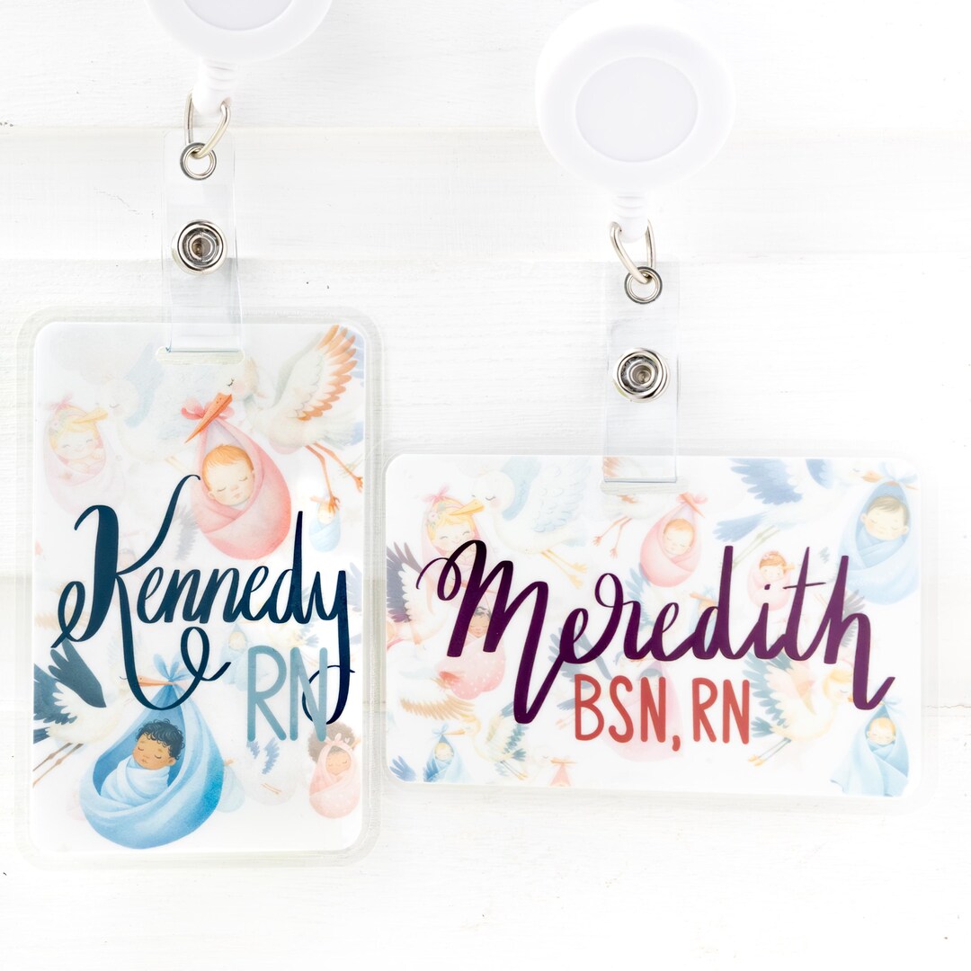 Personalized Badge Buddy, ID Name Tag Back, Labor and Delivery - Etsy