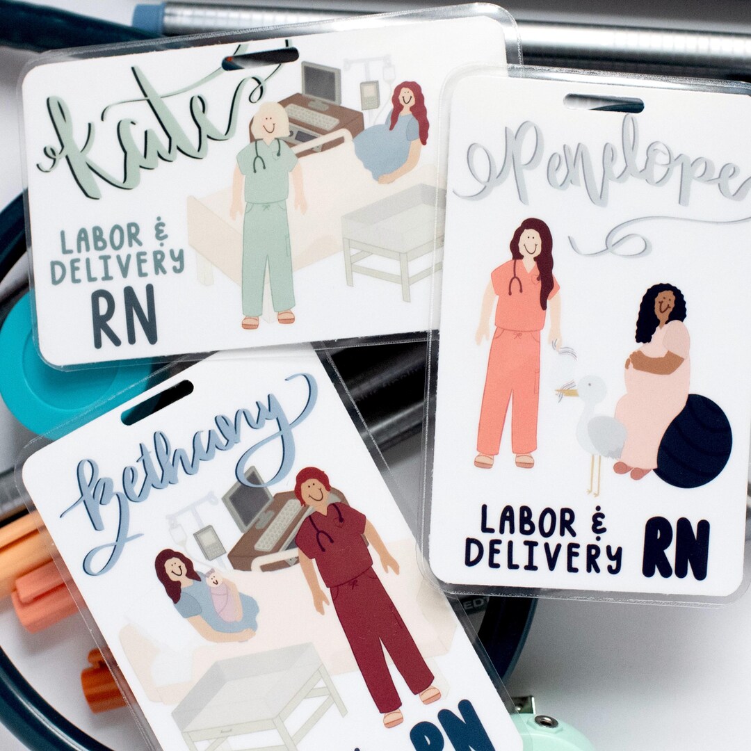 Badge Buddy, Labor and Delivery, Personalized Name Badge, Badge Back ...