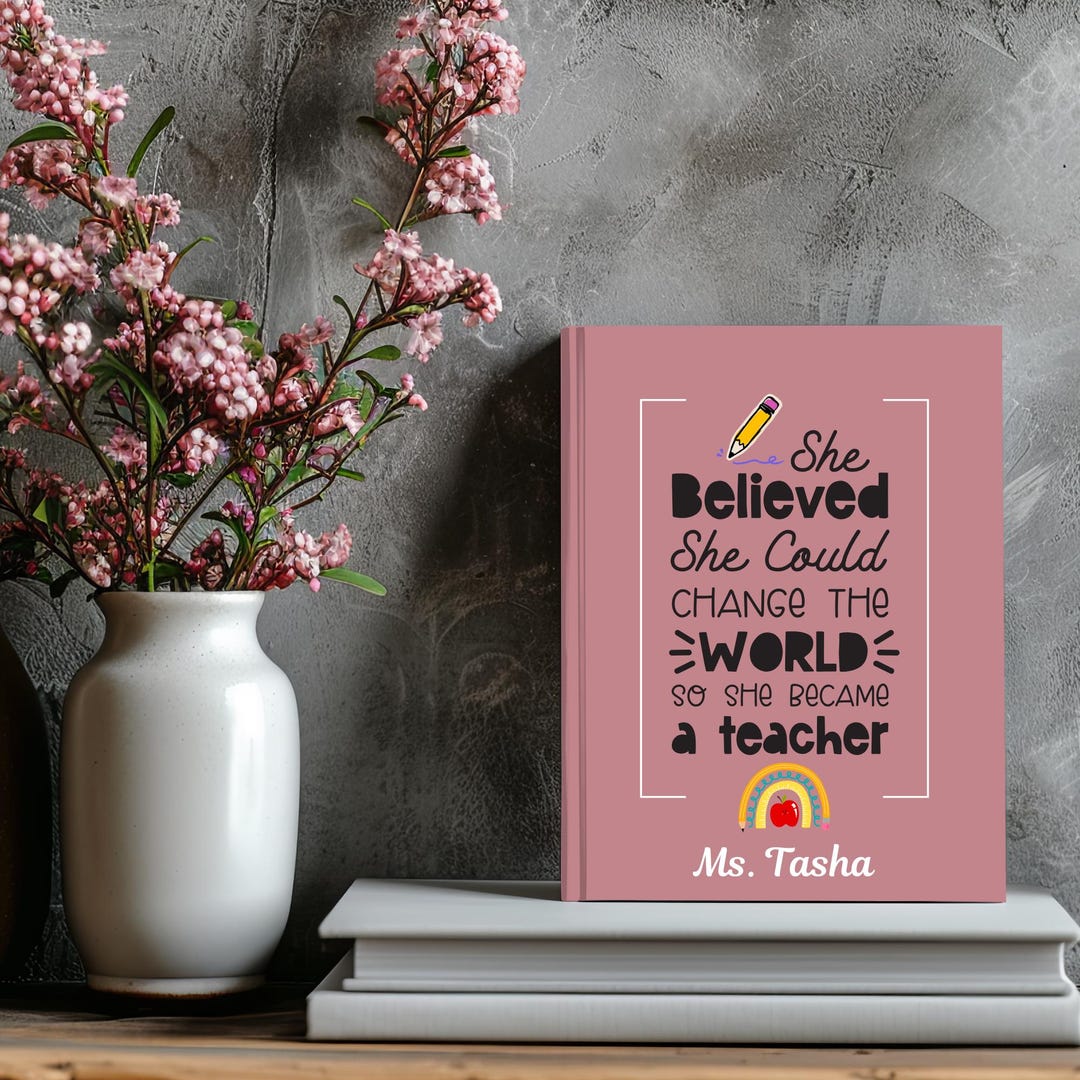 Personalized Teacher Journal, Teacher Appreciation Gift, Thank You ...