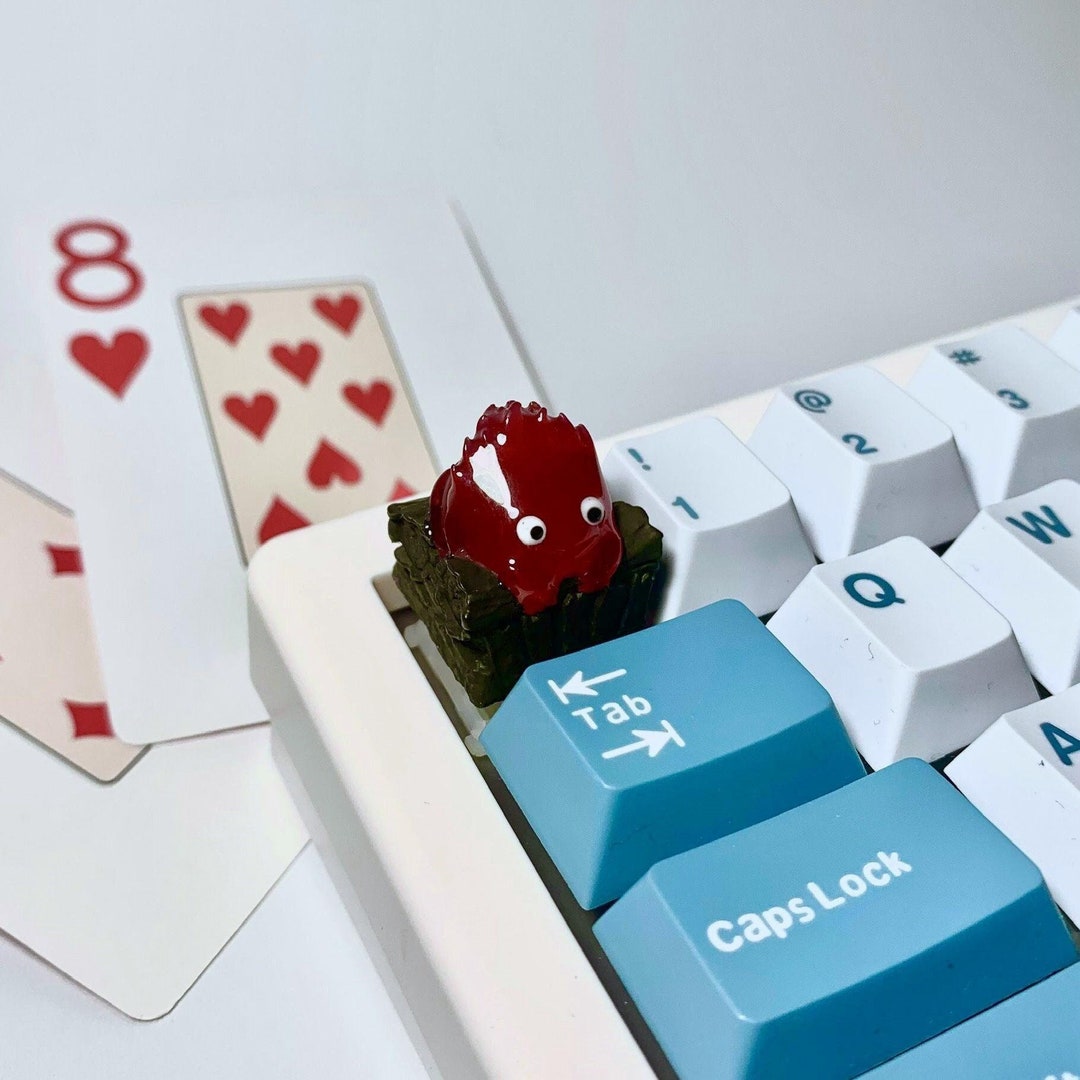 Calcifer Fire Keycap Artisan Keycap Howls Moving Castle Fit for ...