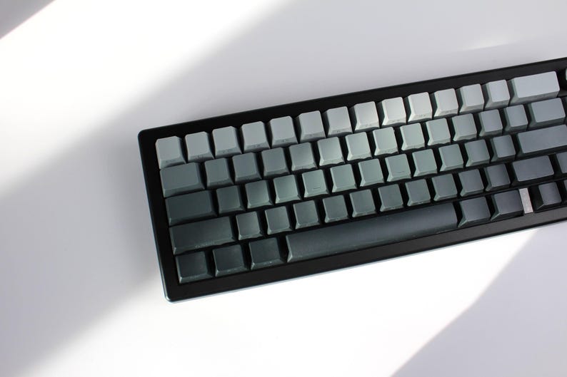 Gradient Mechanical Keyboard - Black Gradient Keycaps Side Printed ...
