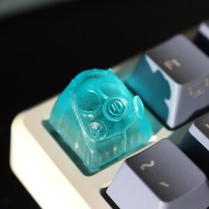 Neon Gas Mask Artisan Keycap - Translucent PBT Keycap for Cherry MX ...