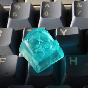 Neon Gas Mask Artisan Keycap - Translucent PBT Keycap for Cherry MX ...