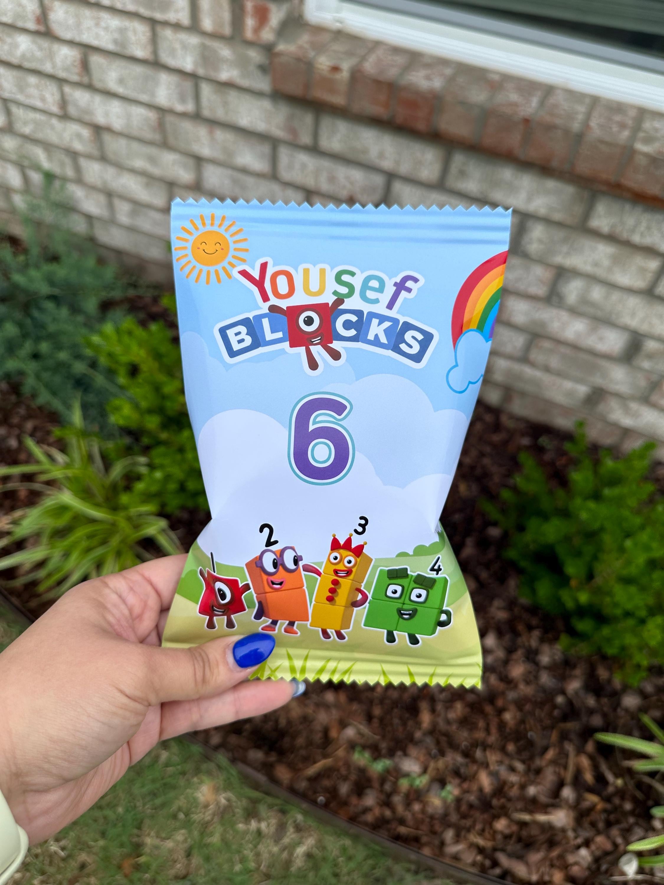 Numberblocks Inspired Personalized Party Chip Bag - Etsy