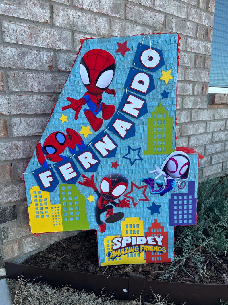 Spidy Number Inspired Personalized Piñata - Etsy