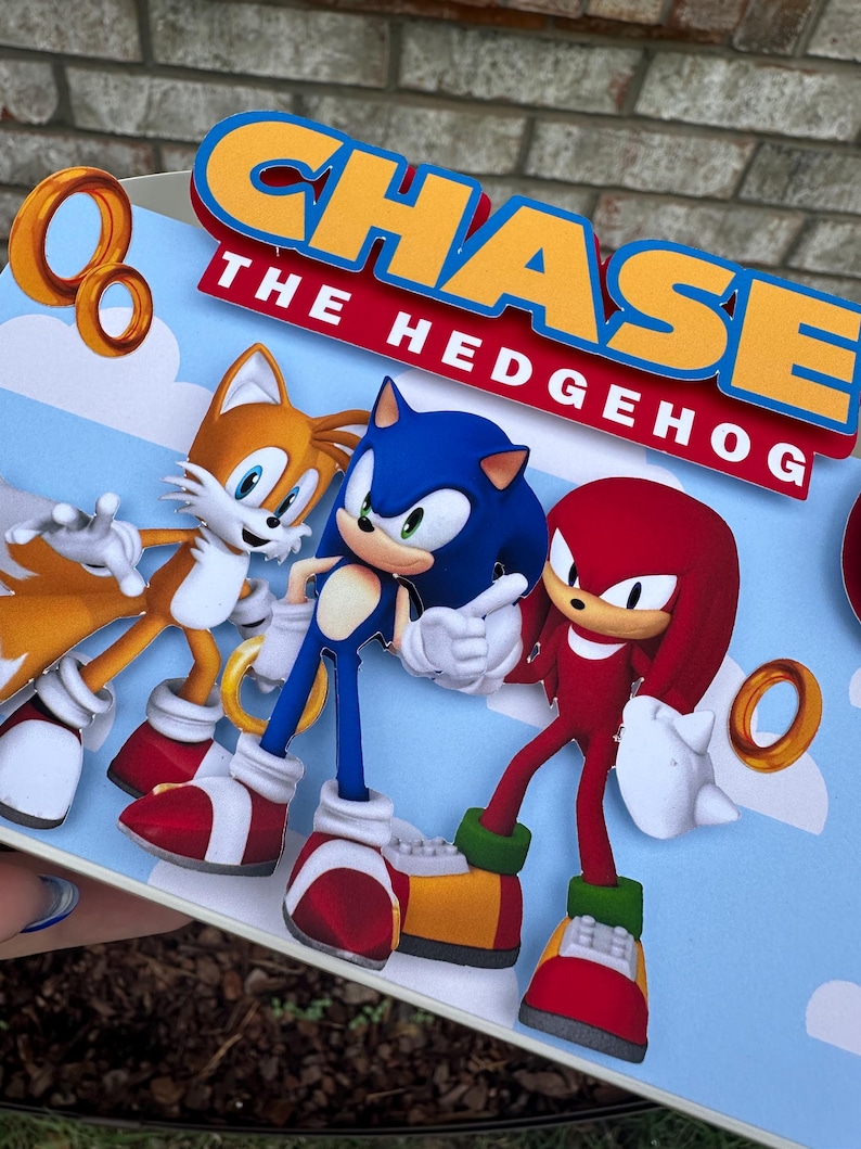 Sonic the Hedgehog Inspired Personalized Gable Box Party Favors - Etsy