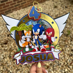 Sonic the Hedgehog Inspired Personalized Cake Topper Party Decoration ...