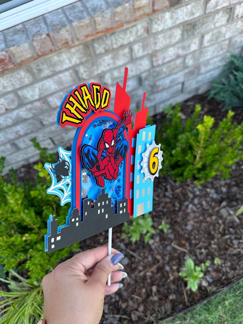Spiderman Inspired Personalized Cake Topper Party Decoration - Etsy