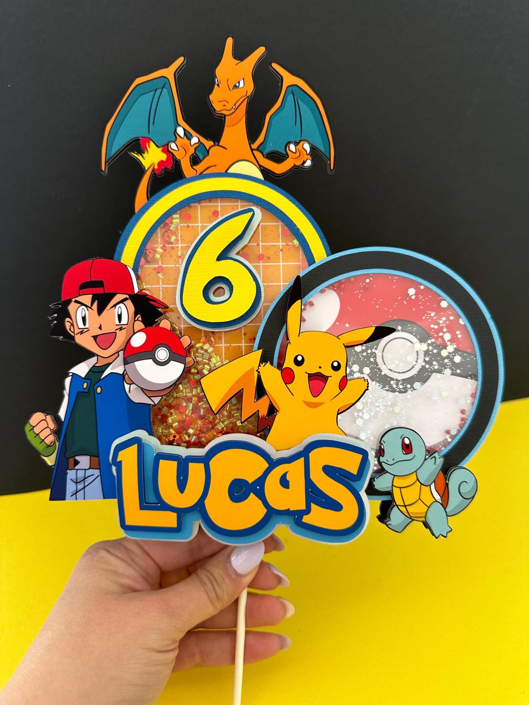 Pokemon Pikachu Inspired Personalized Cake Topper Party Decoration - Etsy