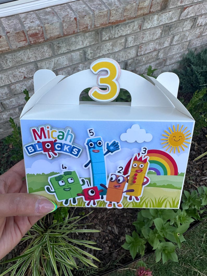 Numberblocks Inspired Personalized Gable Box Party Favors - Etsy