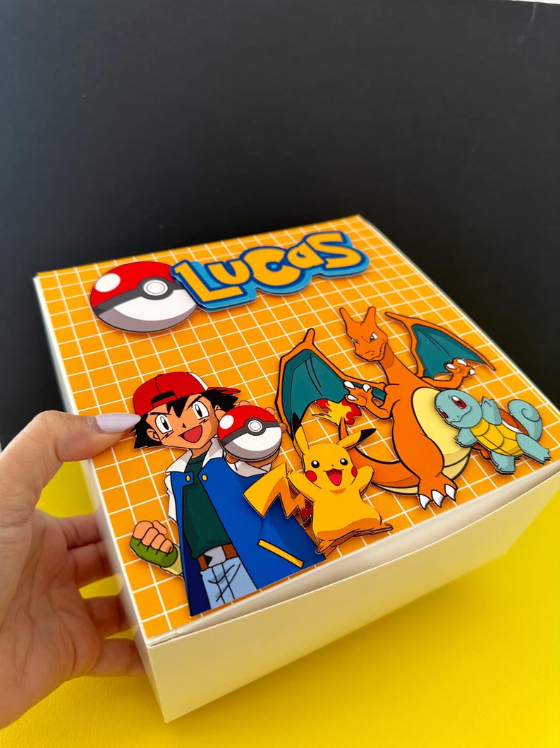 Pokémon Pikachu Inspired Personalized Gable Box Party Favors - Etsy