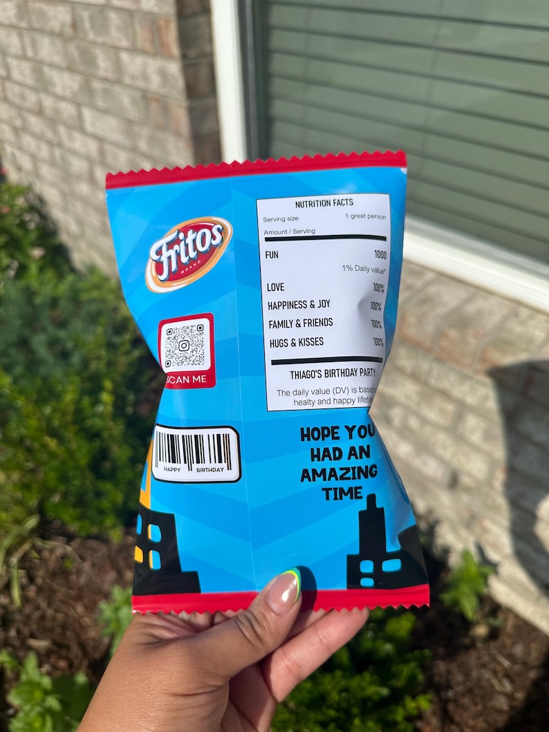 Spiderman Inspired Personalized Party Chip Bag - Etsy