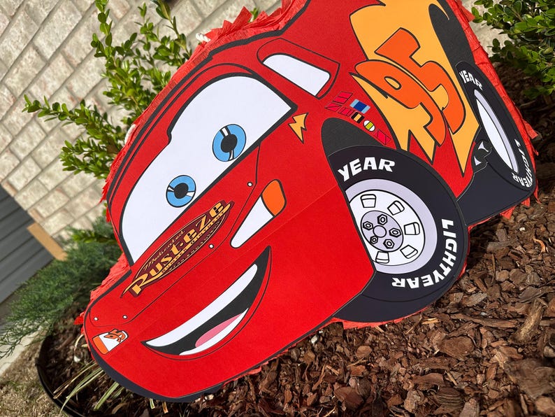 Lightning Mcqueen Cars Inspired Personalized Piñata - Etsy