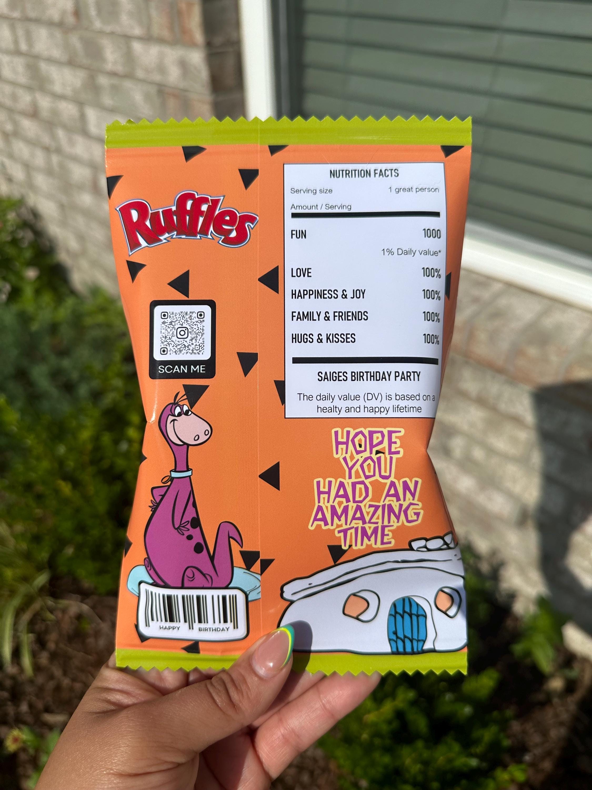 Pebbles the Flintstone Inspired Personalized Party Chip Bag - Etsy