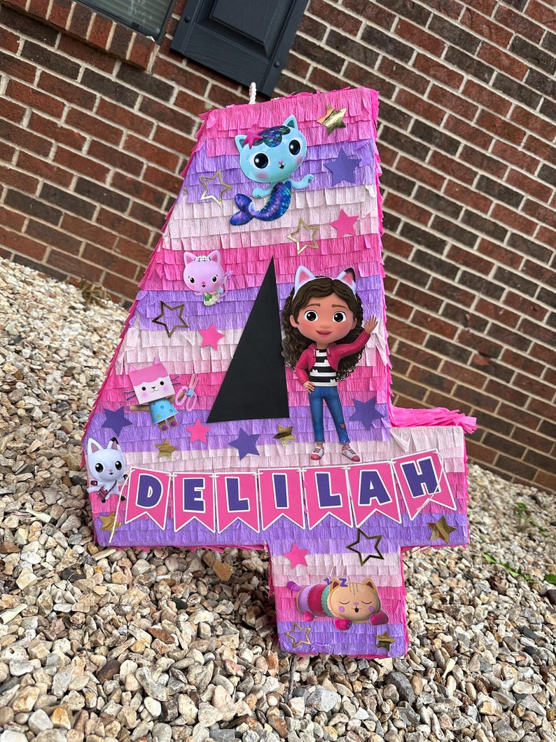 Gabby’s Dollhouse Number Inspired Personalized Piñata - Etsy