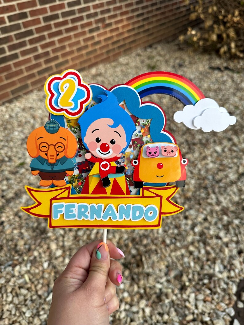 Plim Plim the Clown Inspired Personalized Cake Topper Party Decoration ...