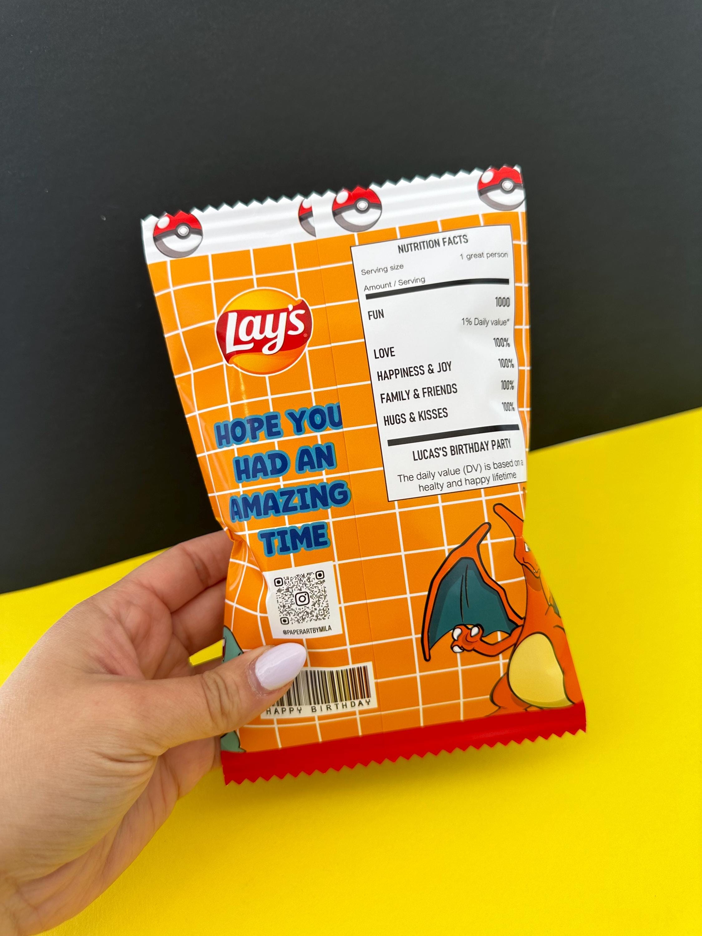 Pokémon Pikachu Inspired Personalized Party Chip Bag - Etsy