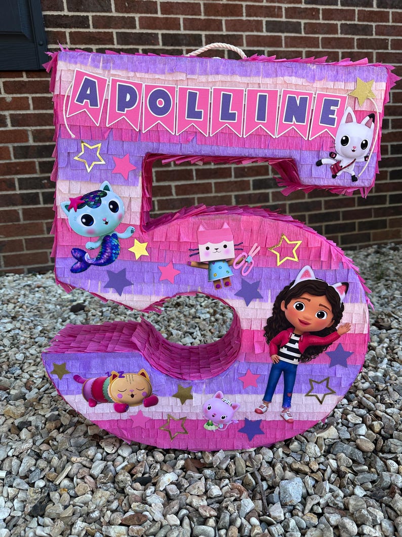 Gabby’s Dollhouse Number Inspired Personalized Piñata - Etsy