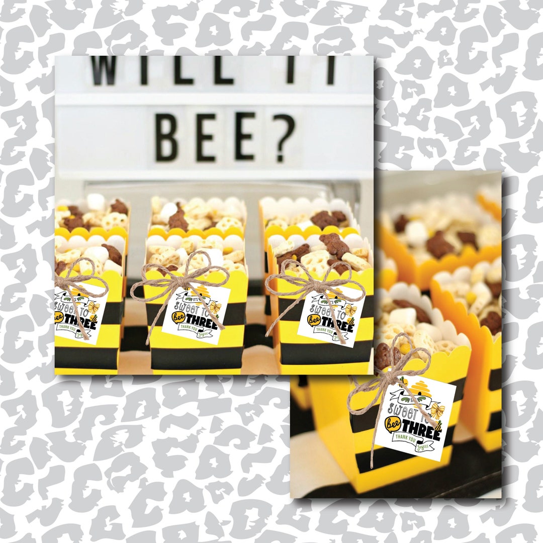 Printable Bee Birthday Party Tag Honey Bee Birthday Party Bee Birthday ...
