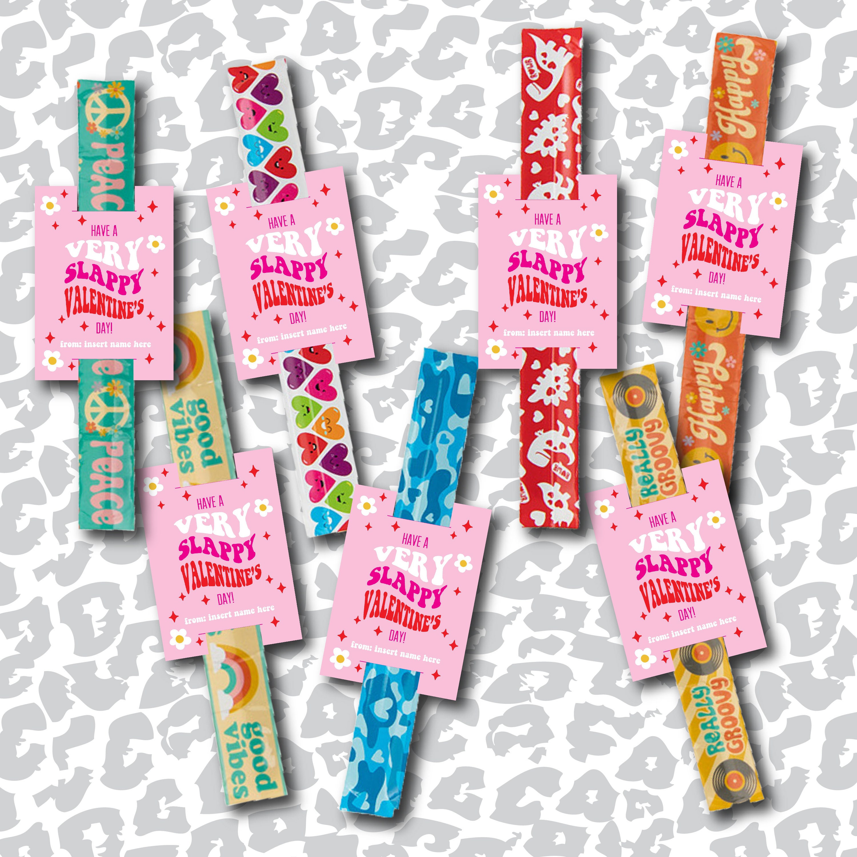 Canva Editable Slap Bracelet Valentine's Day Printable, Slap Valentine ...