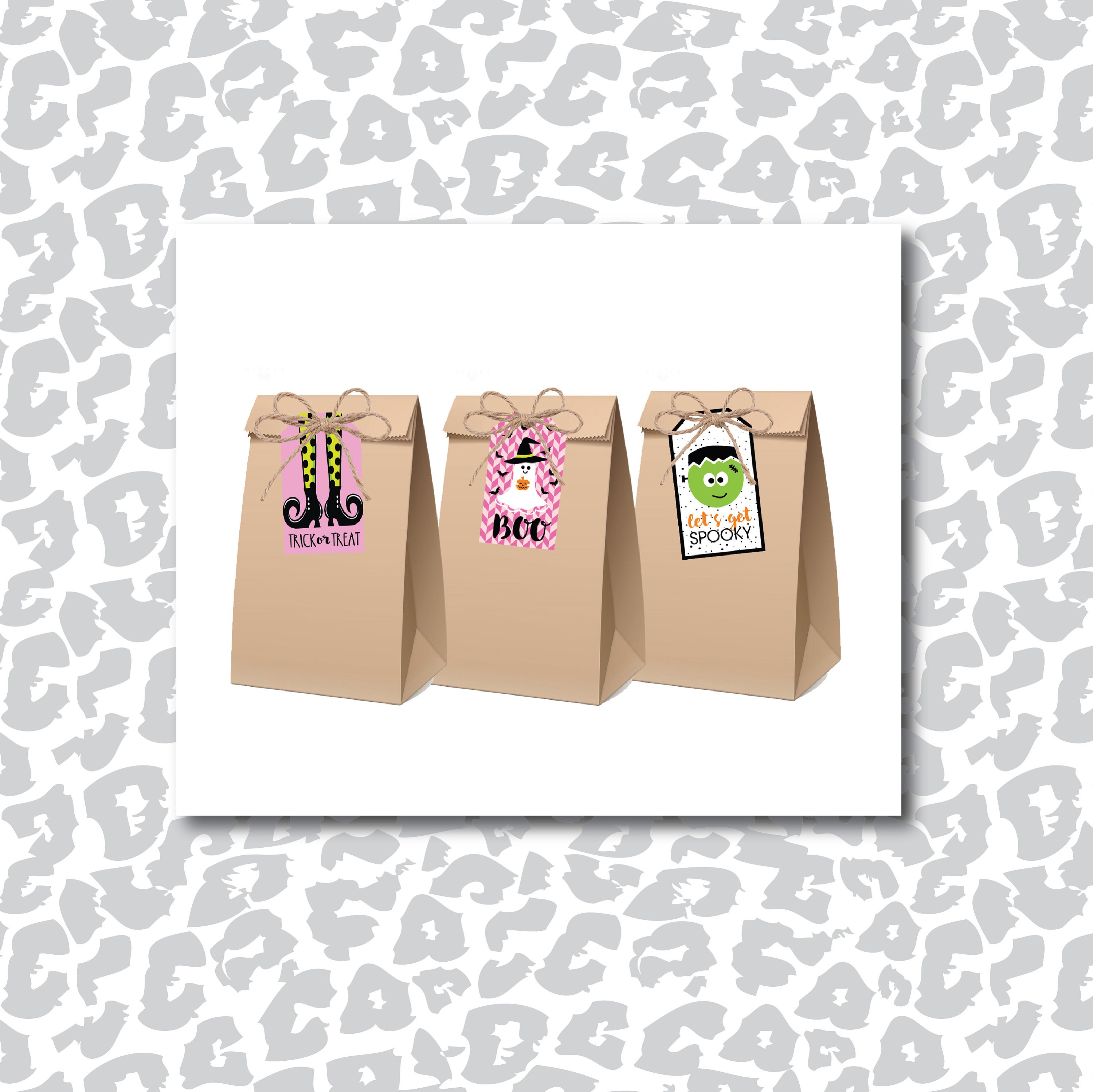 PRINTABLE Halloween Favor Tags Happy Halloween Tags Halloween Party ...