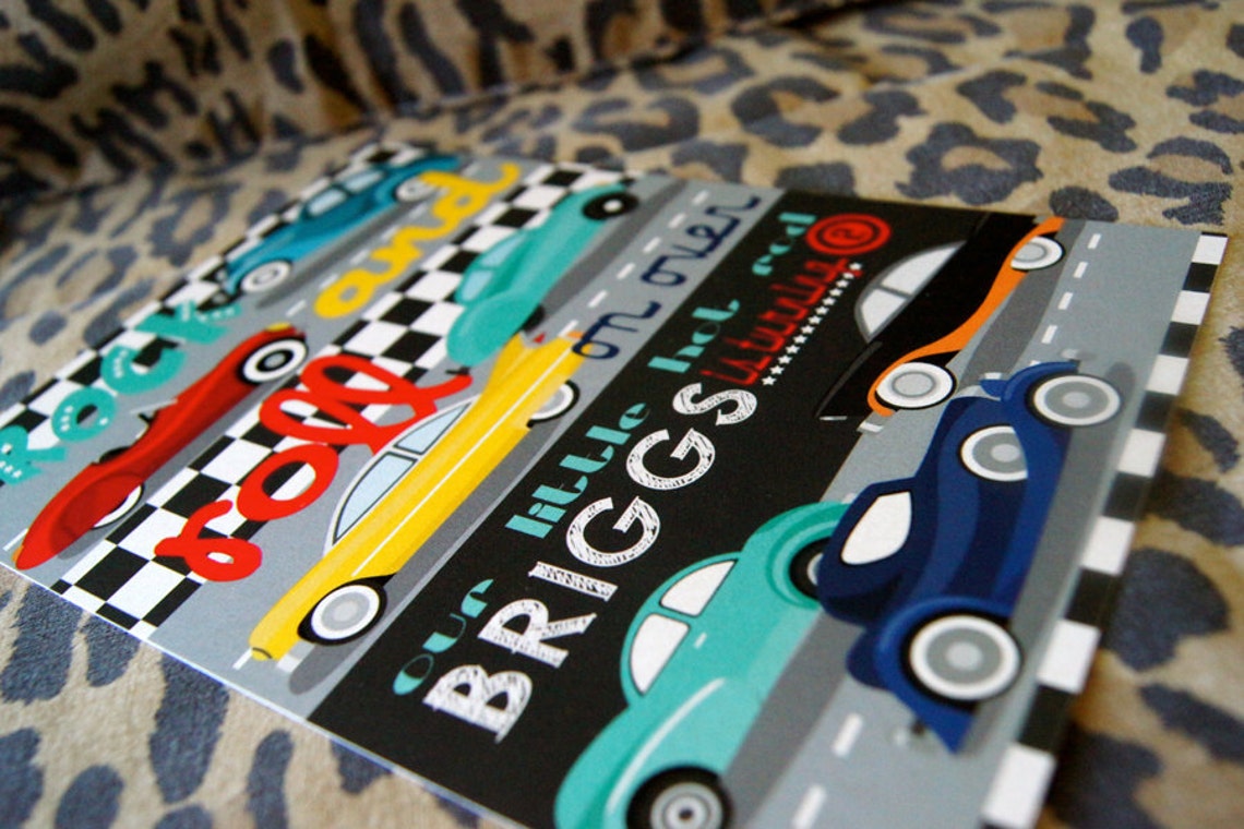 DIY Hot Rod Classic Car Theme Birthday Party Invitation - Etsy