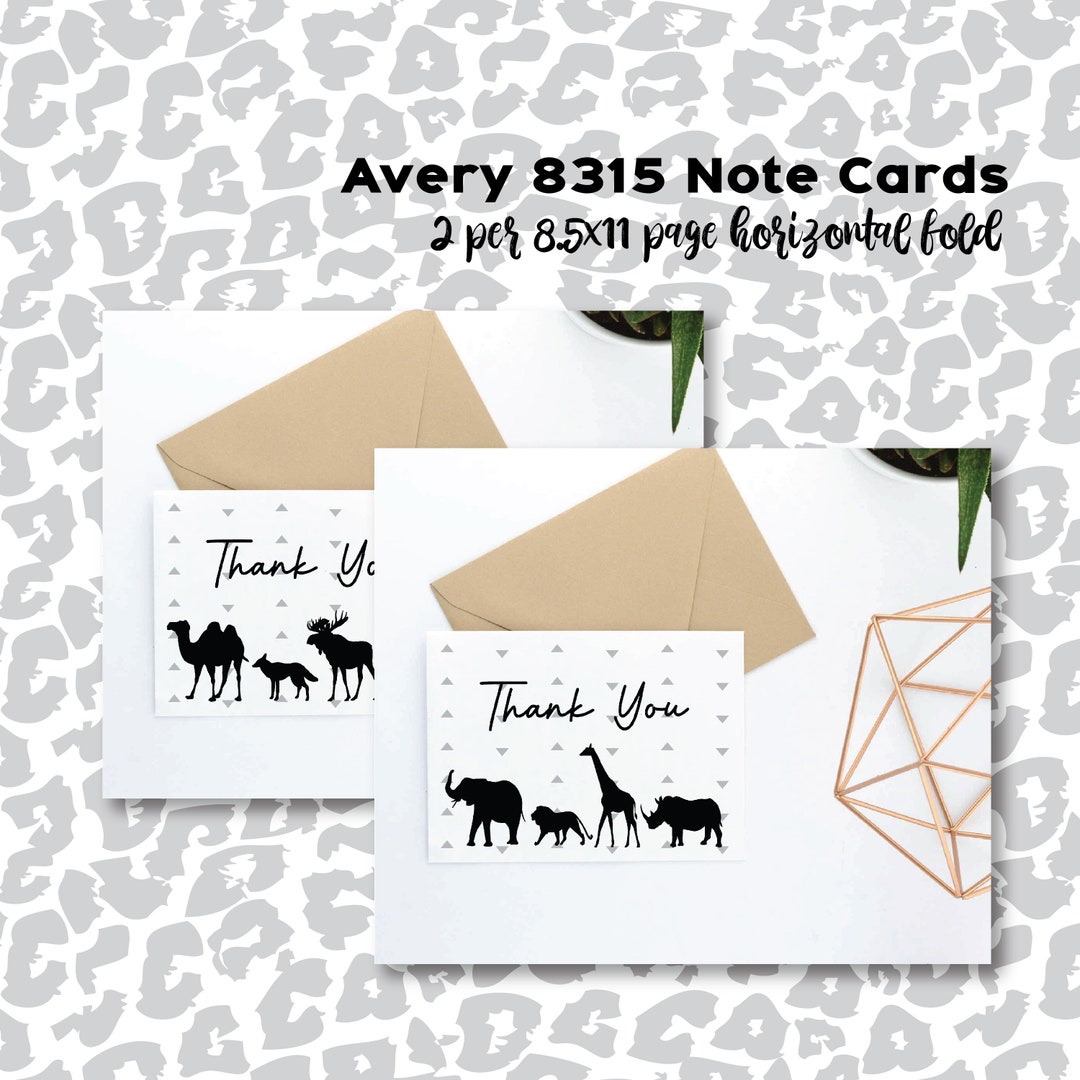 Instant Download Thank You Noahs Ark Animal Modern Black and White Card ...