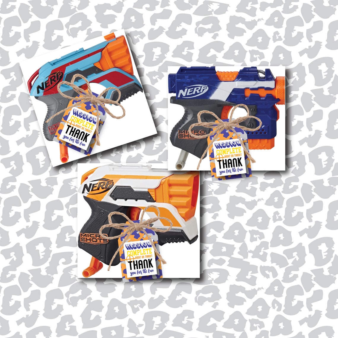 Dart Guns Birthday Tags Darts Thank Tags Dart Guns Party Tags - Etsy