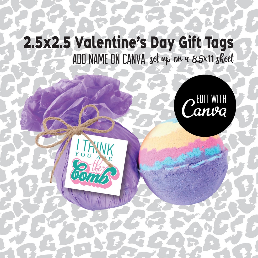 Canva Editable the BOMB Valentine's Day Printable, Bath Bomb Friend ...