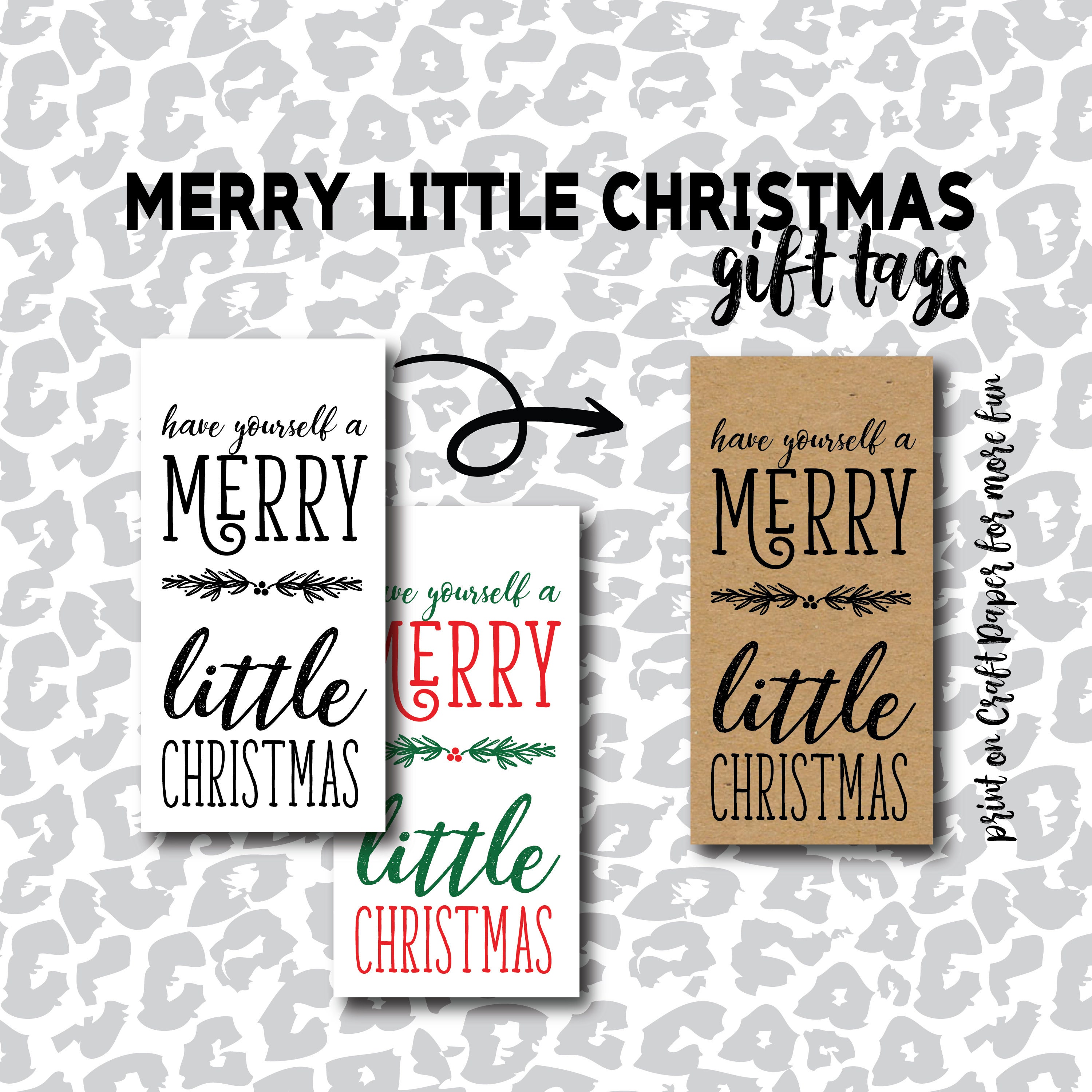 PRINTABLE Holiday Gift Tags Christmas Tags Holiday Party Favors Teacher ...