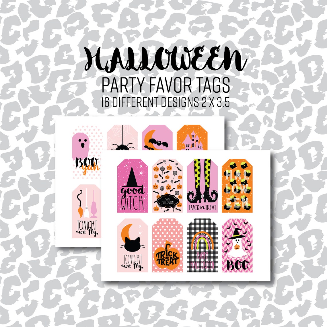 PRINTABLE Halloween Favor Tags Happy Halloween Tags Halloween Party ...