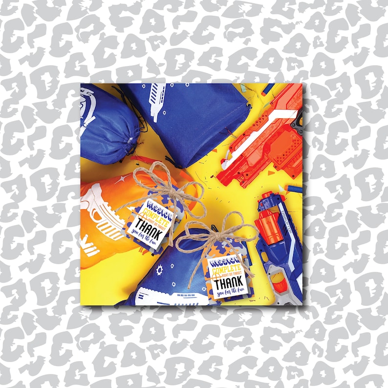 Dart Guns Birthday Tags Darts Thank Tags Dart Guns Party Tags - Etsy