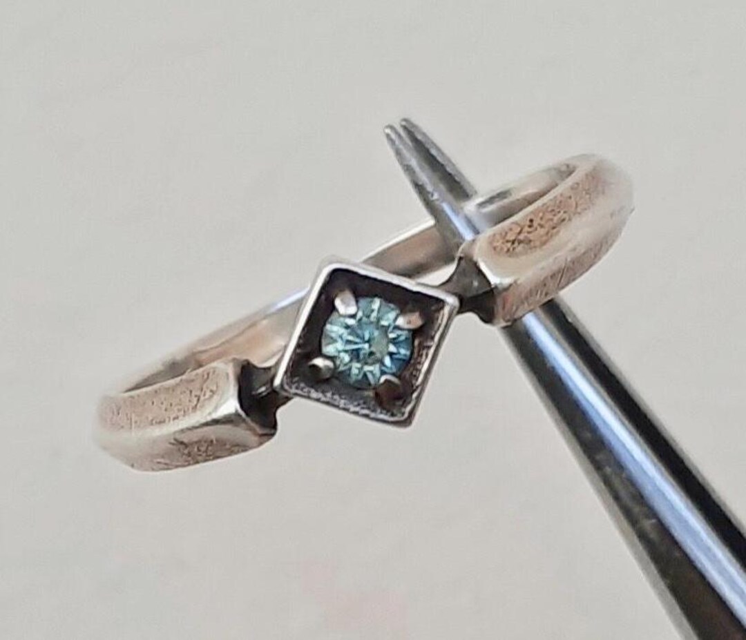 Vintage Soviet Sterling Silver 925 Ring With Turquoise Crystal USSR ...