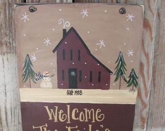 Primitive Hand Painted Let it Snow Snowman Pallet Sign | Etsy