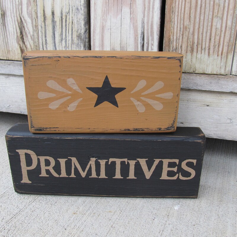 Primitive Sign Block - Etsy