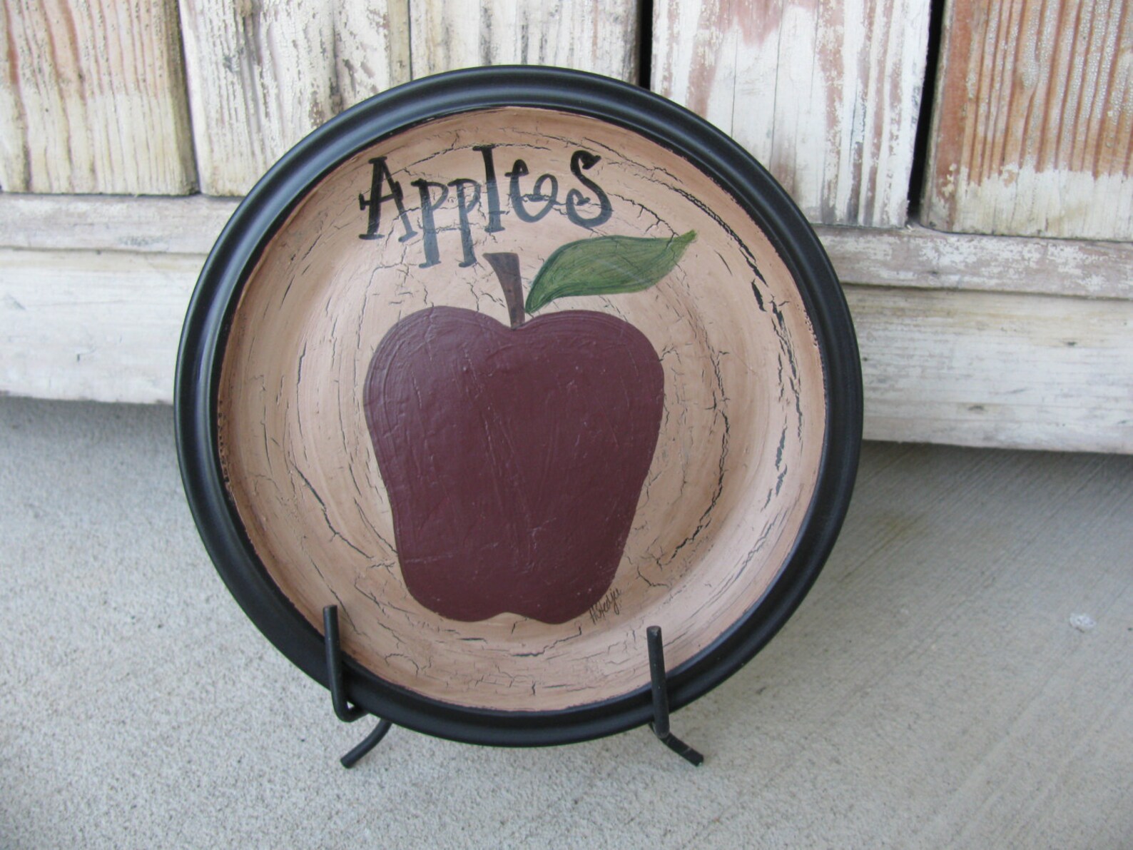 Primitive Country Farm Fresh Apple Hand Painted Decorative - Etsy