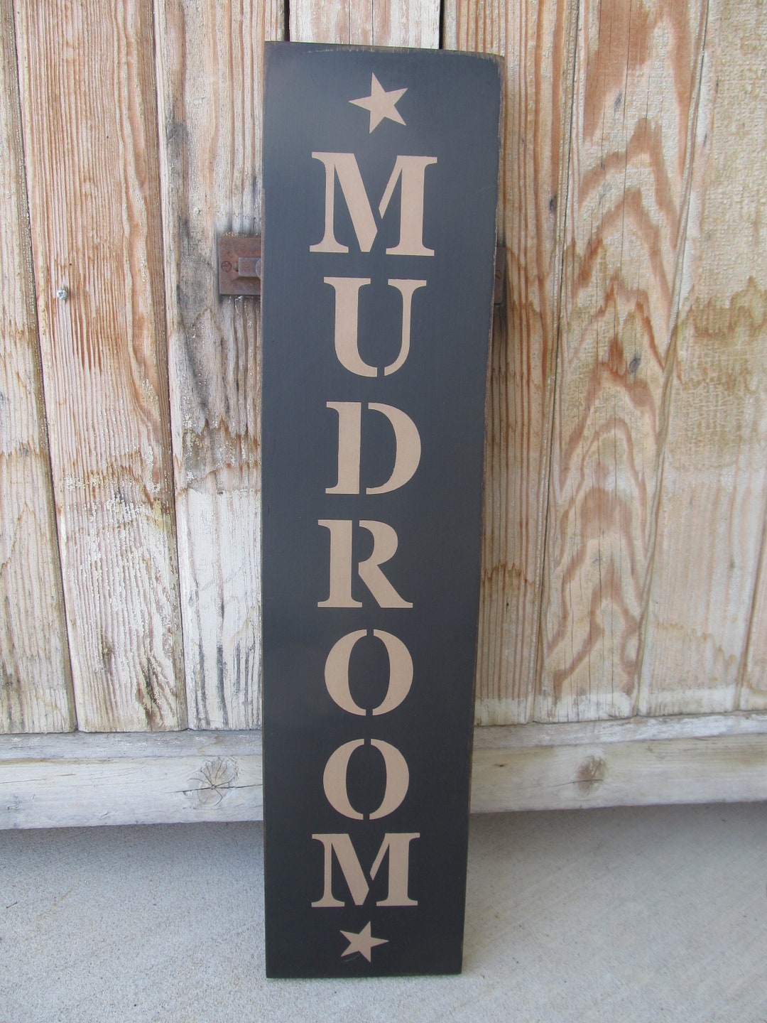 Primitive Mudroom With Stars Vertical Hand Painted Sign GCC6933 - Etsy