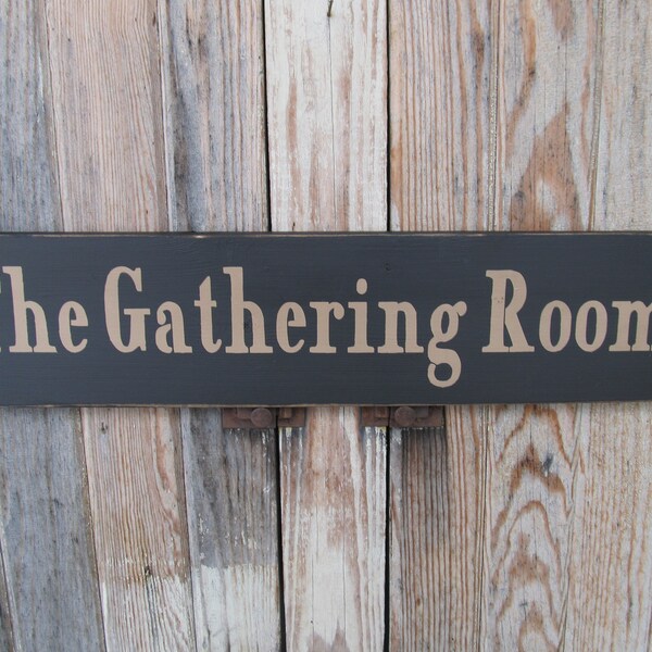 Gathering Room Primitive Sign - Etsy