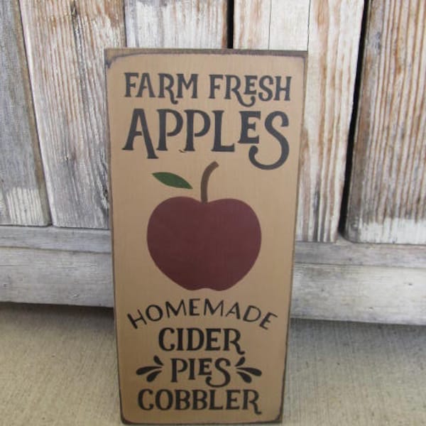 Hand Painted Wooden Apples - Etsy