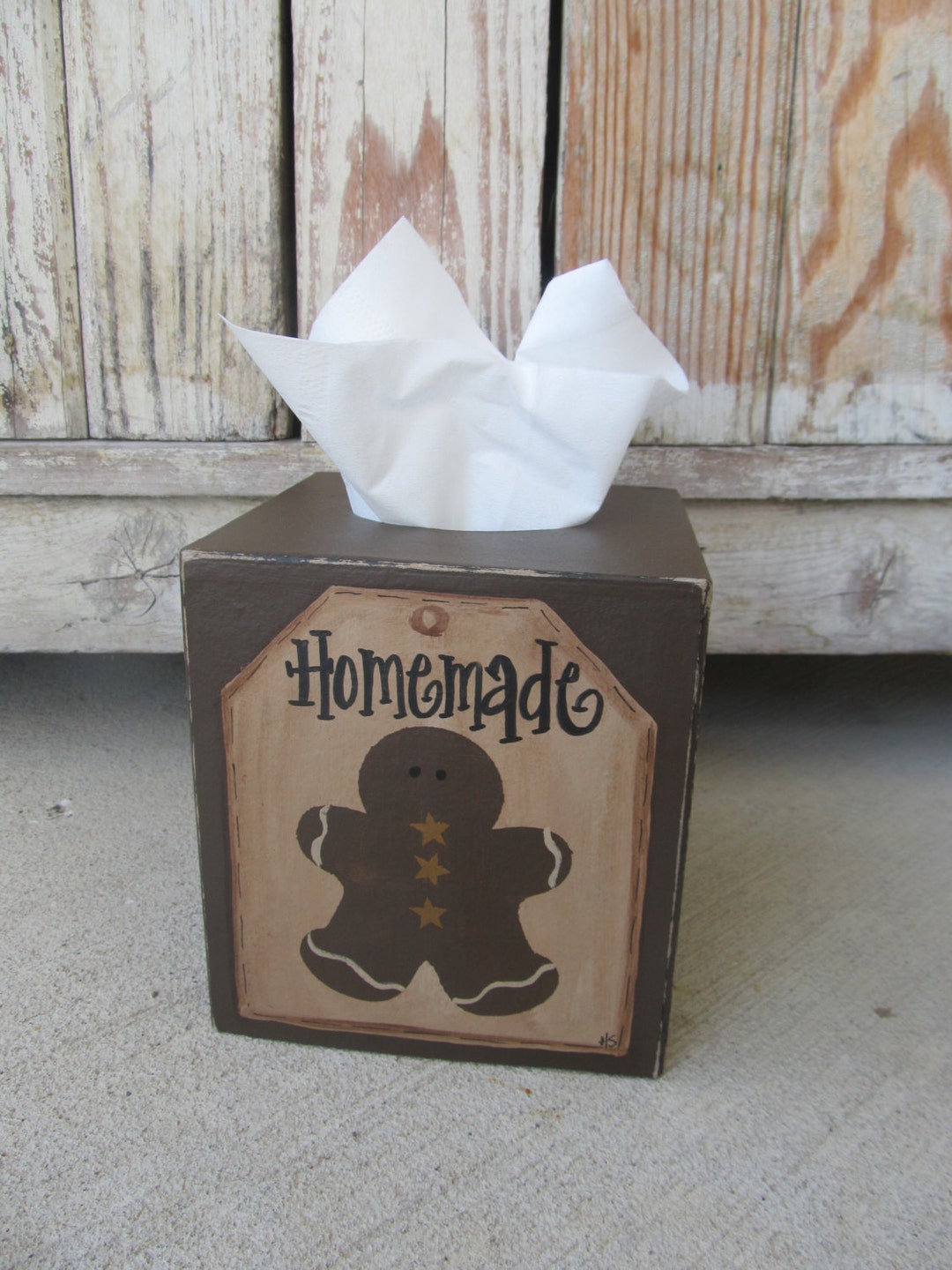 Primitive Country Gingerbread Tissue Box Cover-gcc04895 - Etsy