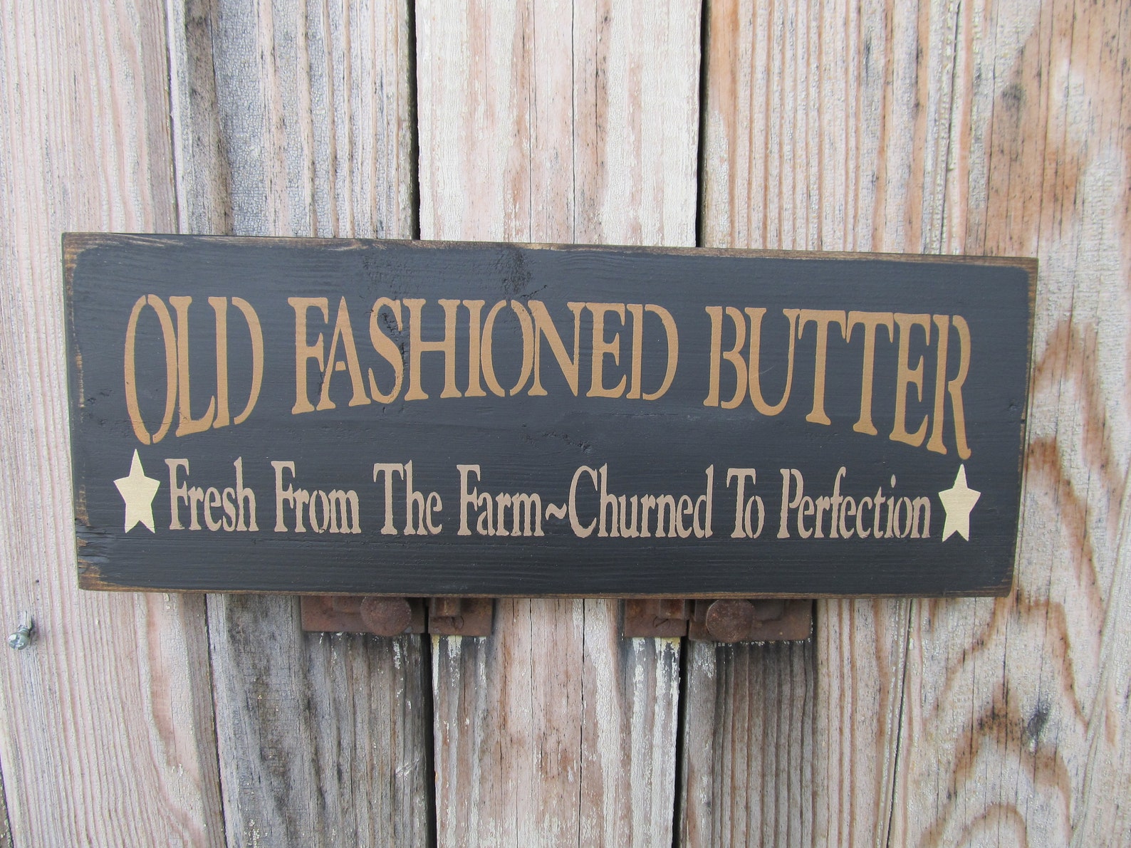 Primitive Old Fashioned Butter Hand Painted Horizontal Sign - Etsy