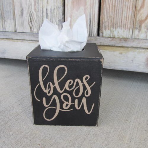 Bless You Tissue Box Cover Custom Made - Etsy