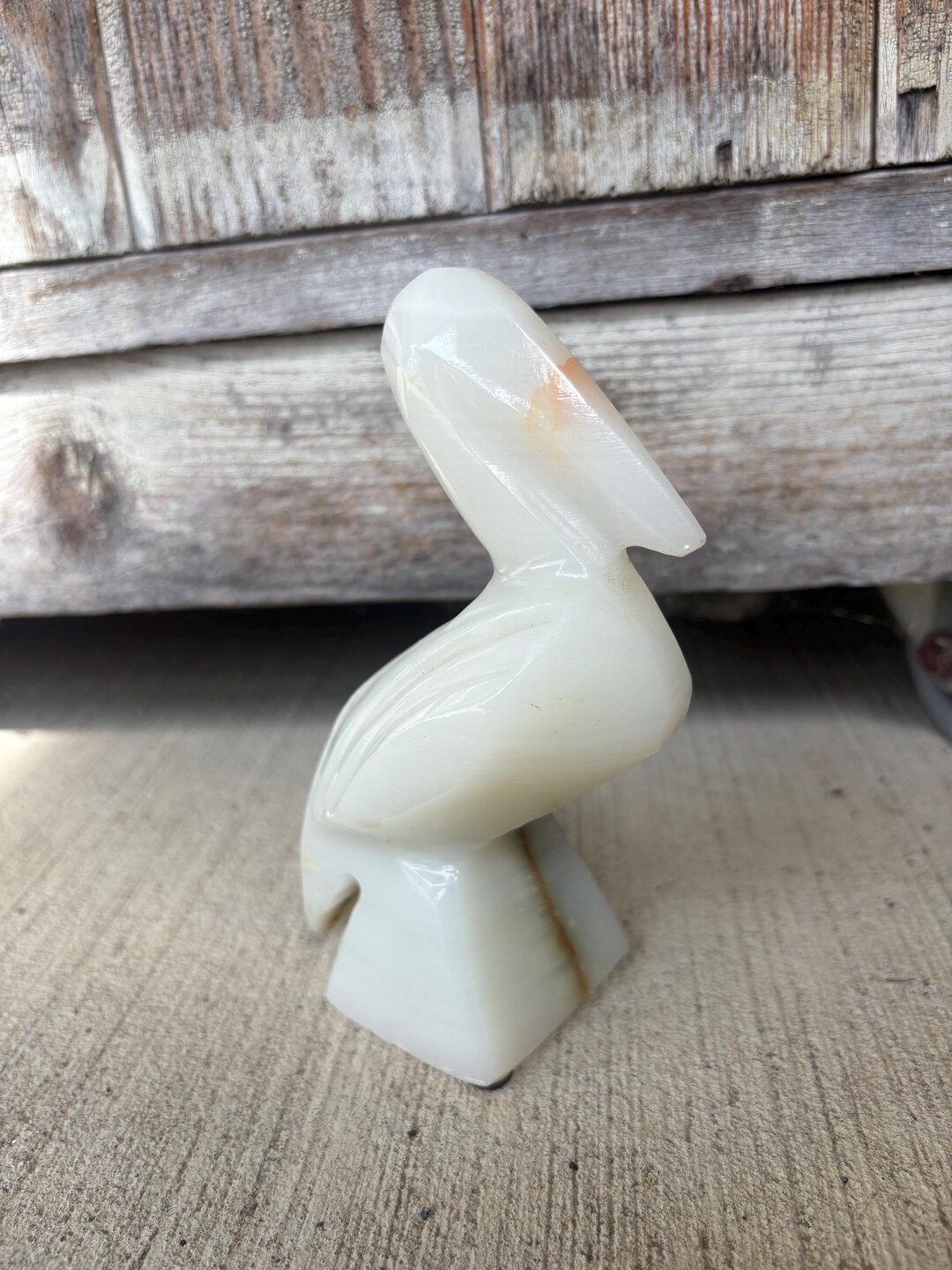 Vintage Onyx Marble Stone Pelican Statue - Etsy