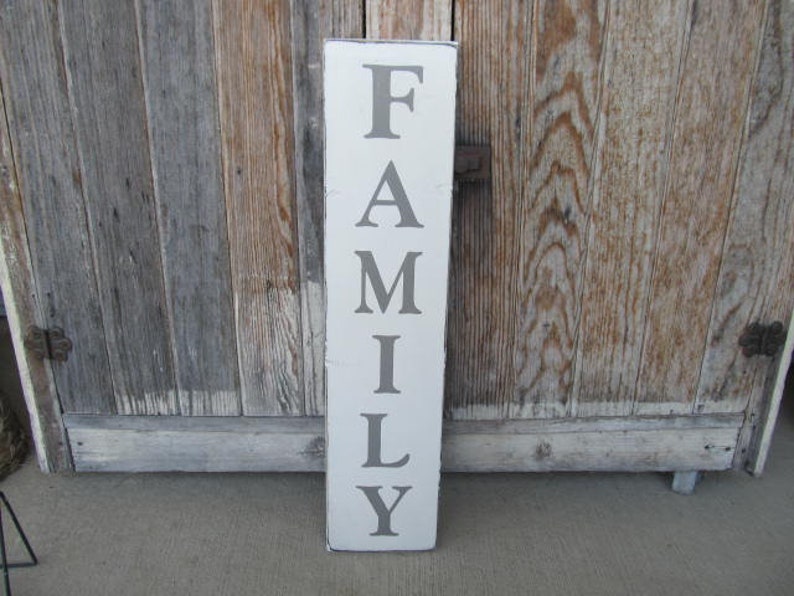 Primitive Family Hand Painted Vertical Sign With Color Options | Etsy