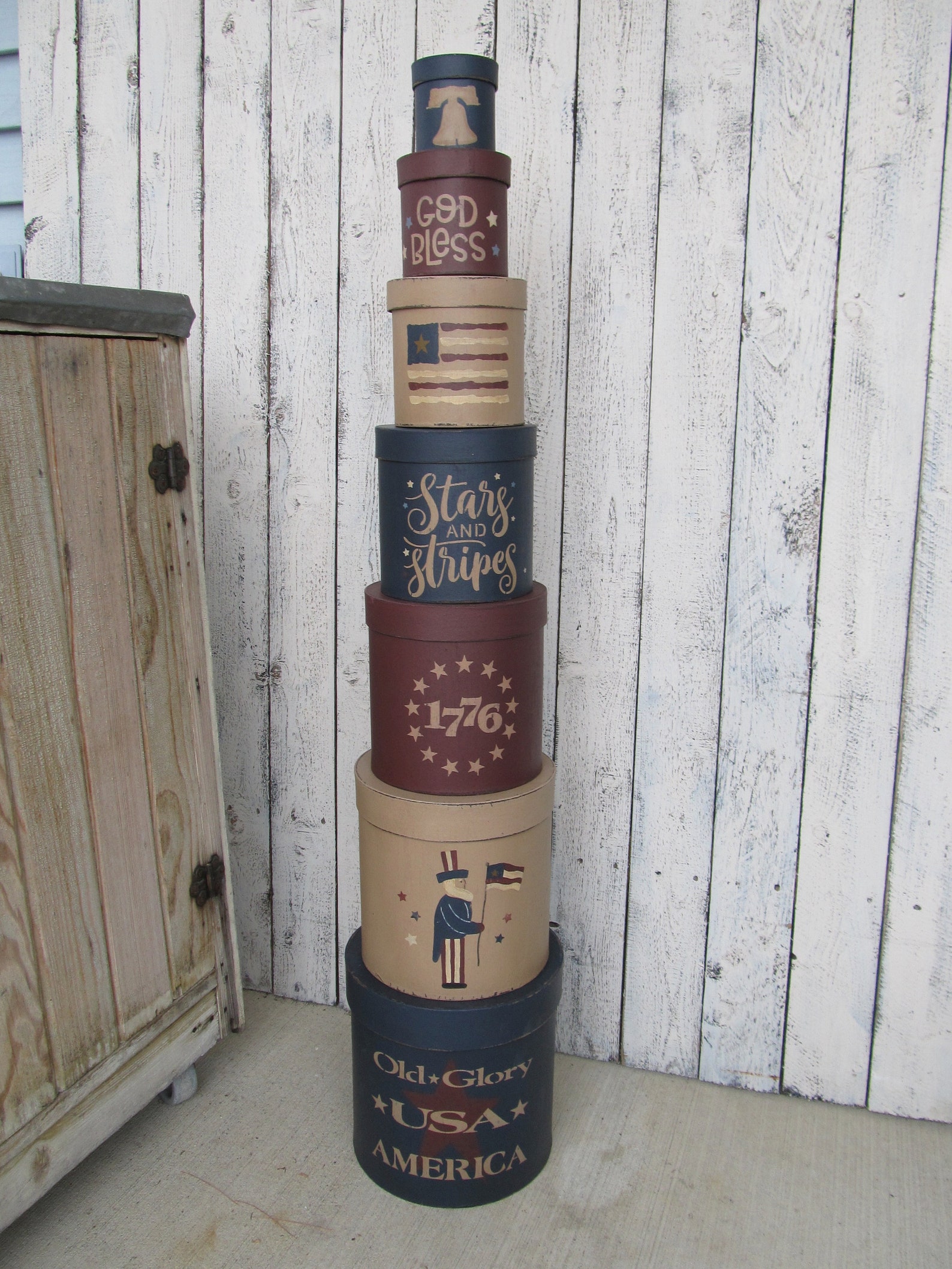 Primitive Americana Uncle Sam 1776 Liberty Bell Hand Painted | Etsy